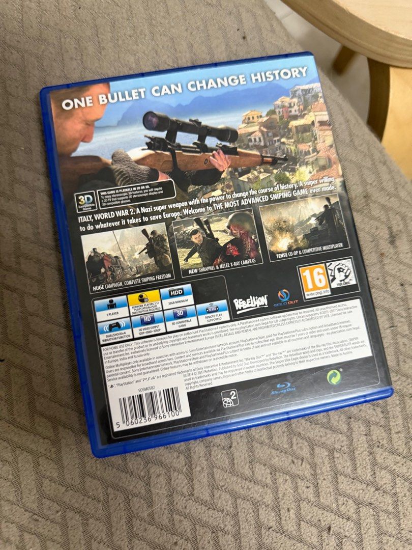 Sniper Elite 4 PS4, Video Gaming, Video Games, PlayStation on Carousell