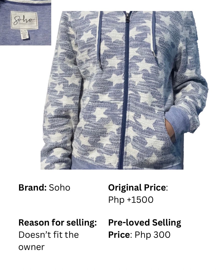 SoHo BlueStar Jacket, Women's Fashion, Coats, Jackets and Outerwear on Carousell