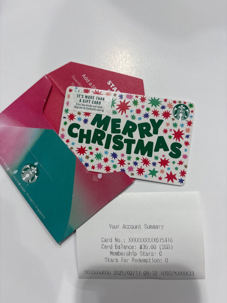 Starbucks Card $30, Tickets & Vouchers, Store Credits on Carousell
