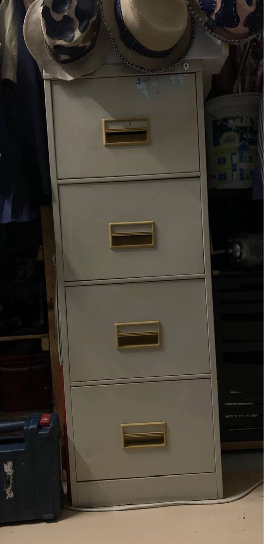 Steel Filing Cabinet 4 drawers Office Cabinet Kabinet Buku Household ...