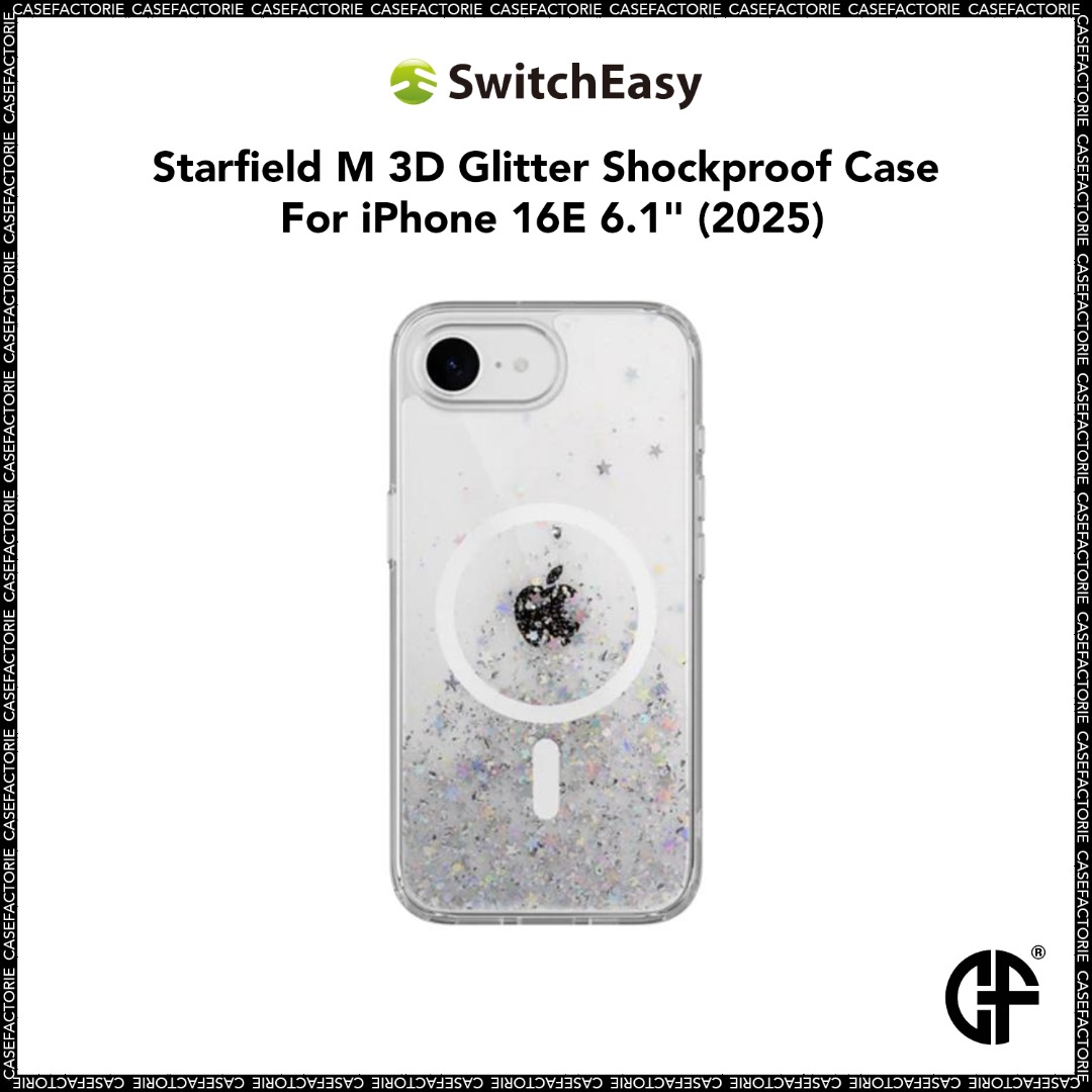 SwitchEasy Starfield M 3D Glitter Shockproof Case for iPhone 16E 6.1 ...