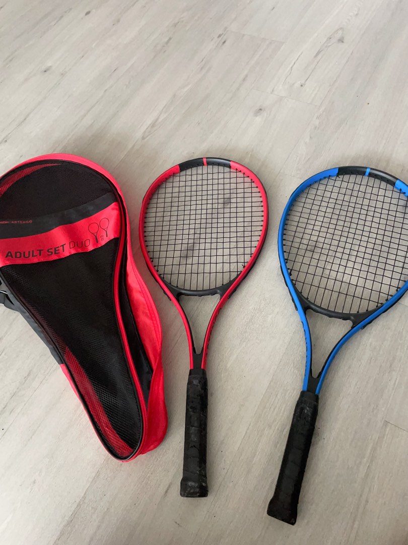 Tennis Racket Set Artengo - 2 Rackets + 1 Bag, Sports Equipment, Sports ...