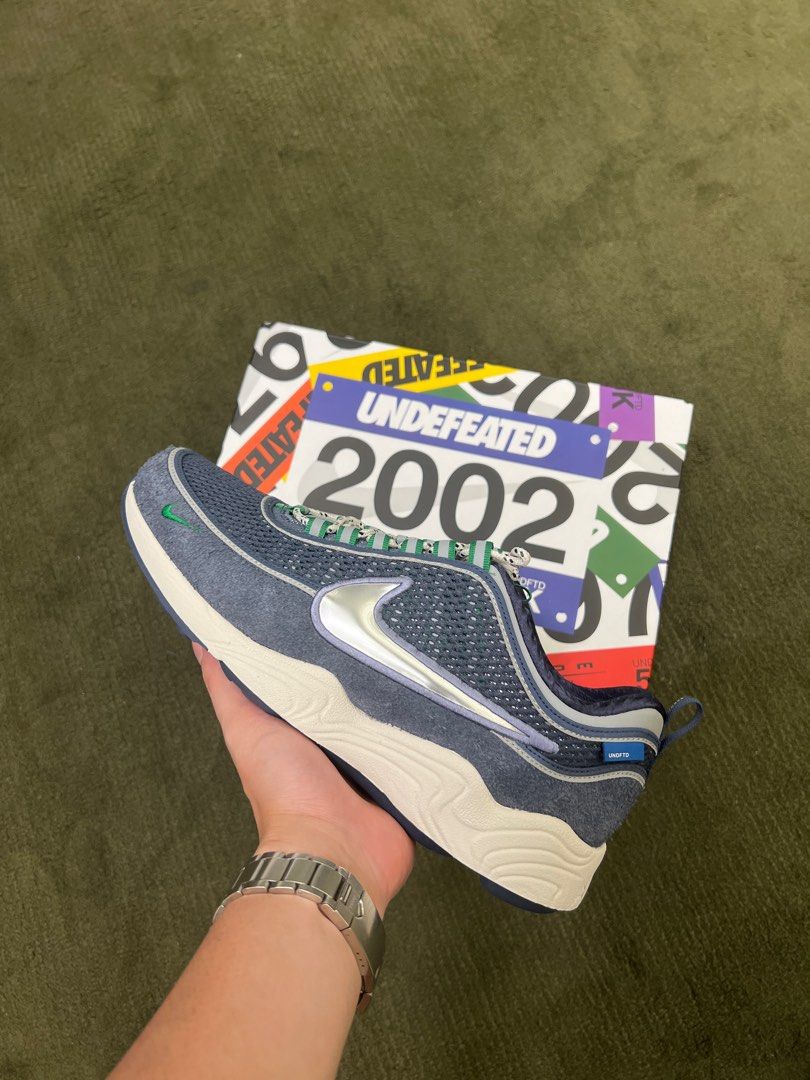 Undefeated X Nike Air Zoom Spiridon Thunder Blue, Men's Fashion, Footwear, Sneakers on Carousell