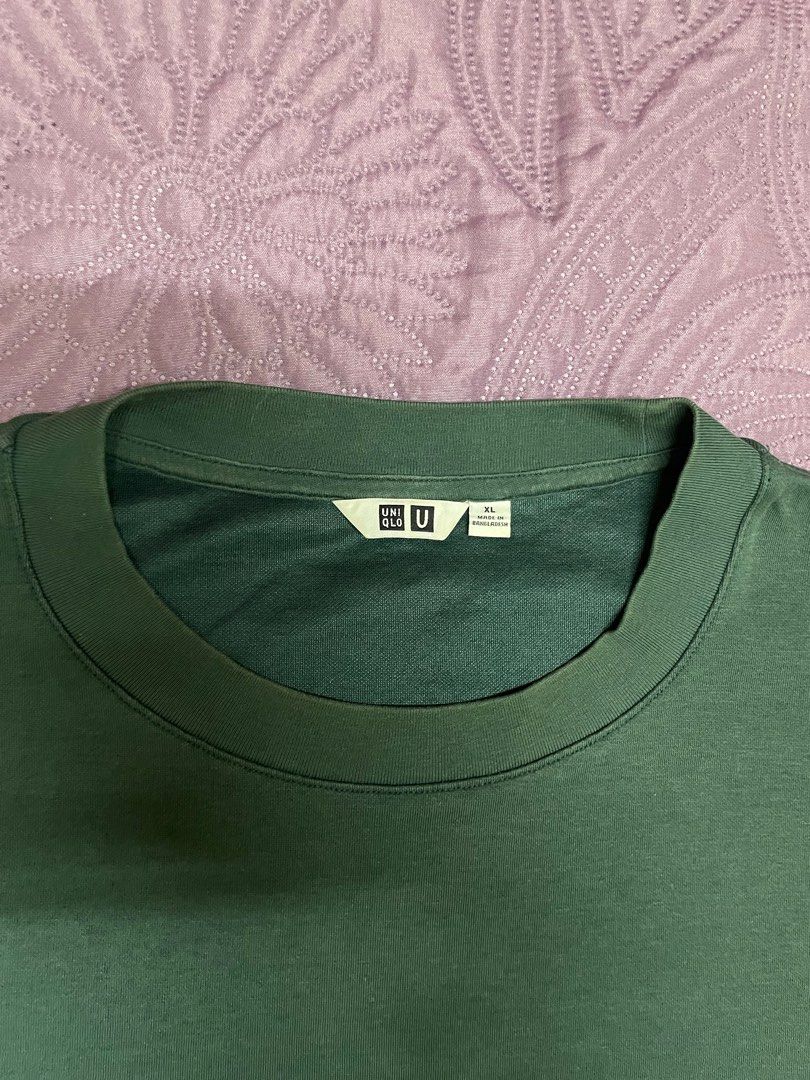 Uniqlo Airism Green, Men's Fashion, Tops & Sets, Tshirts & Polo Shirts ...