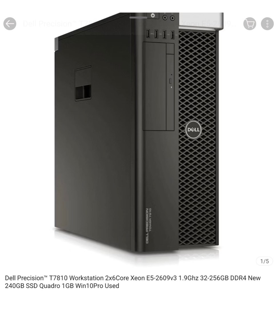 Used Dell Precision T7810 workstation without graphic card, Computers ...