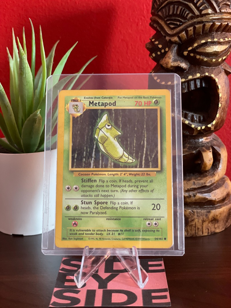 Vintage Pokemon TCG Card - Metapod (Base Set, #54/102), Hobbies & Toys ...