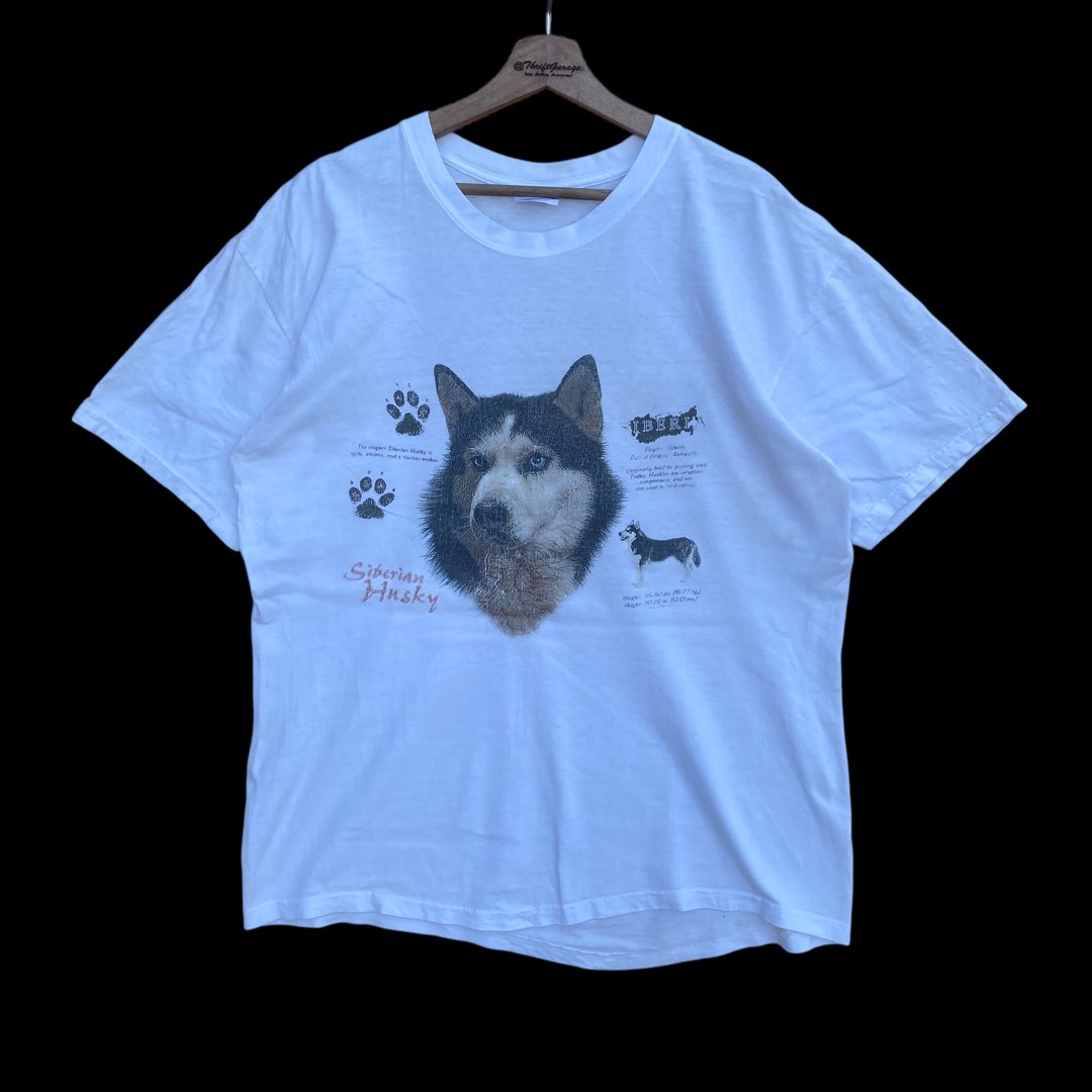 Vintage Siberian Husky Art Hype Tee, Men's Fashion, Tops & Sets ...