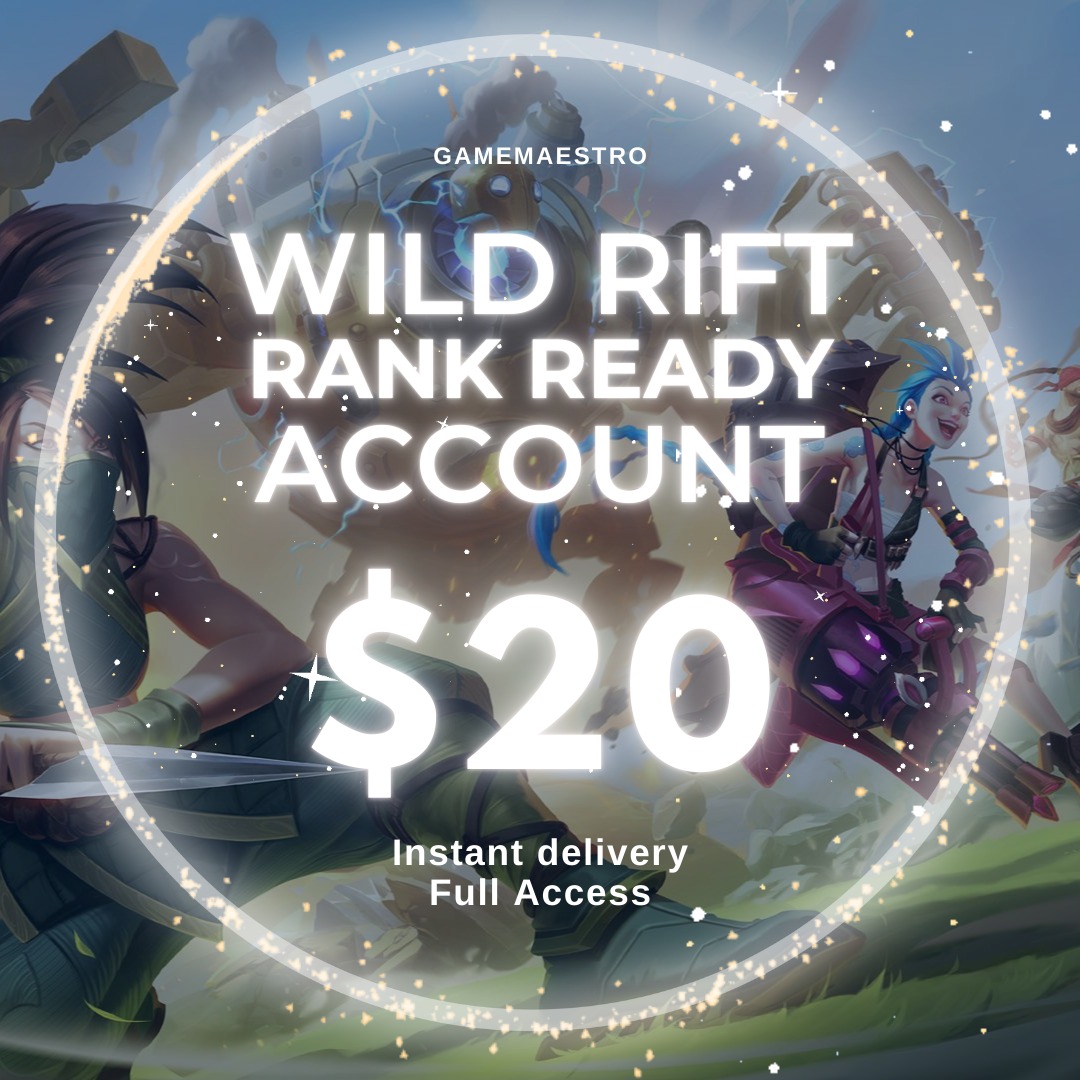 Wild Rift Smurf Account / Wild Rift level 30 rank ready account / Asia ...