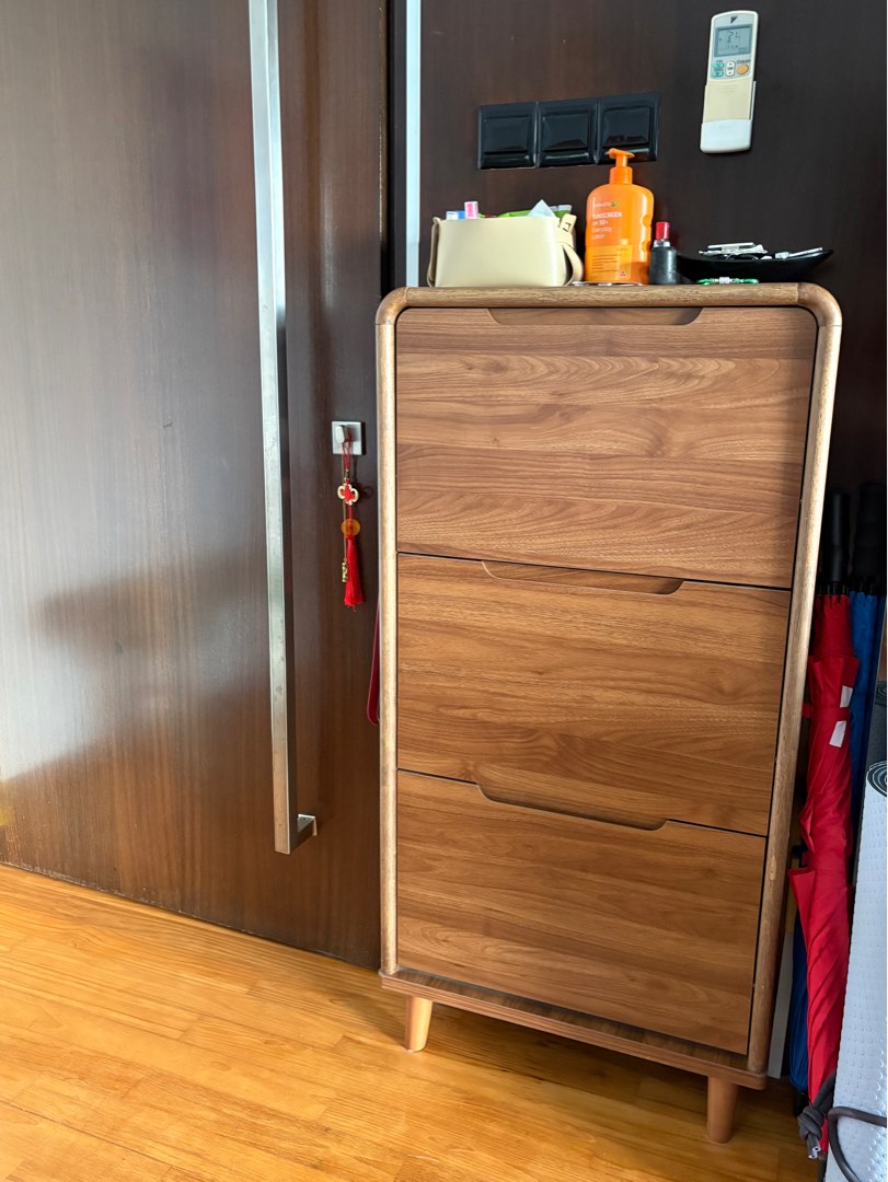 Wooden Shoe Cabinet/ timber shoe cabinet, Furniture & Home Living ...