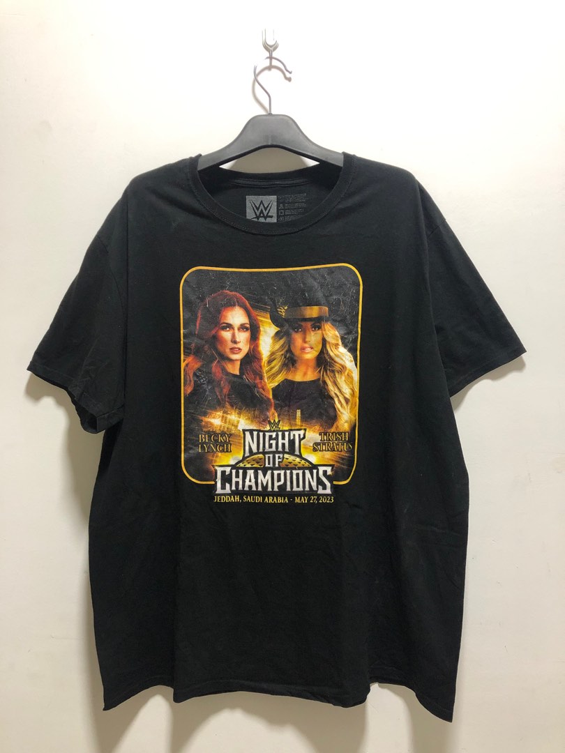 WWE Authentic T-Shirt Trish Stratus vs Becky Lynch Live at Jeddah ...