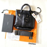 YOSHIDA GIRL MINIATURE 2 WAY LEATHER HELMET BAG BLACK BNWT, Barang ...