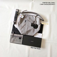 YOSHIDA GIRL SHELL 2 WAY SHOULDER BAG L GREY BNWT, Barang Mewah ...