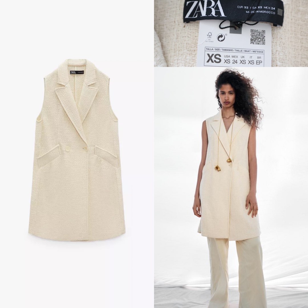 ZARA structured vest, Women's Fashion, Tops, Others Tops on Carousell