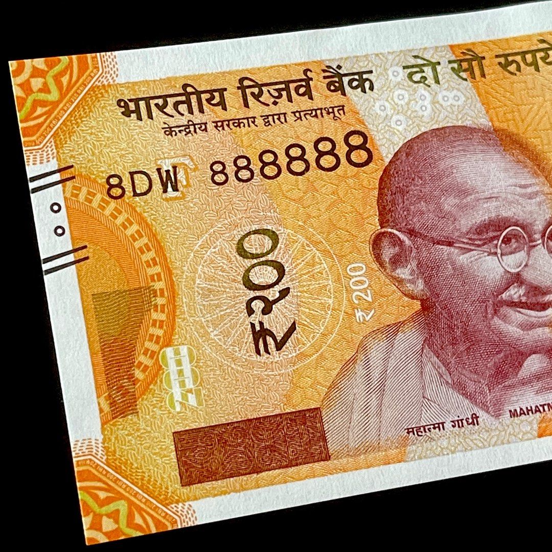 2022 INDIA 200 RUPEES 8DW 888888 P-113 UNC > GANDHI SANCHI STUPA SUPER ...