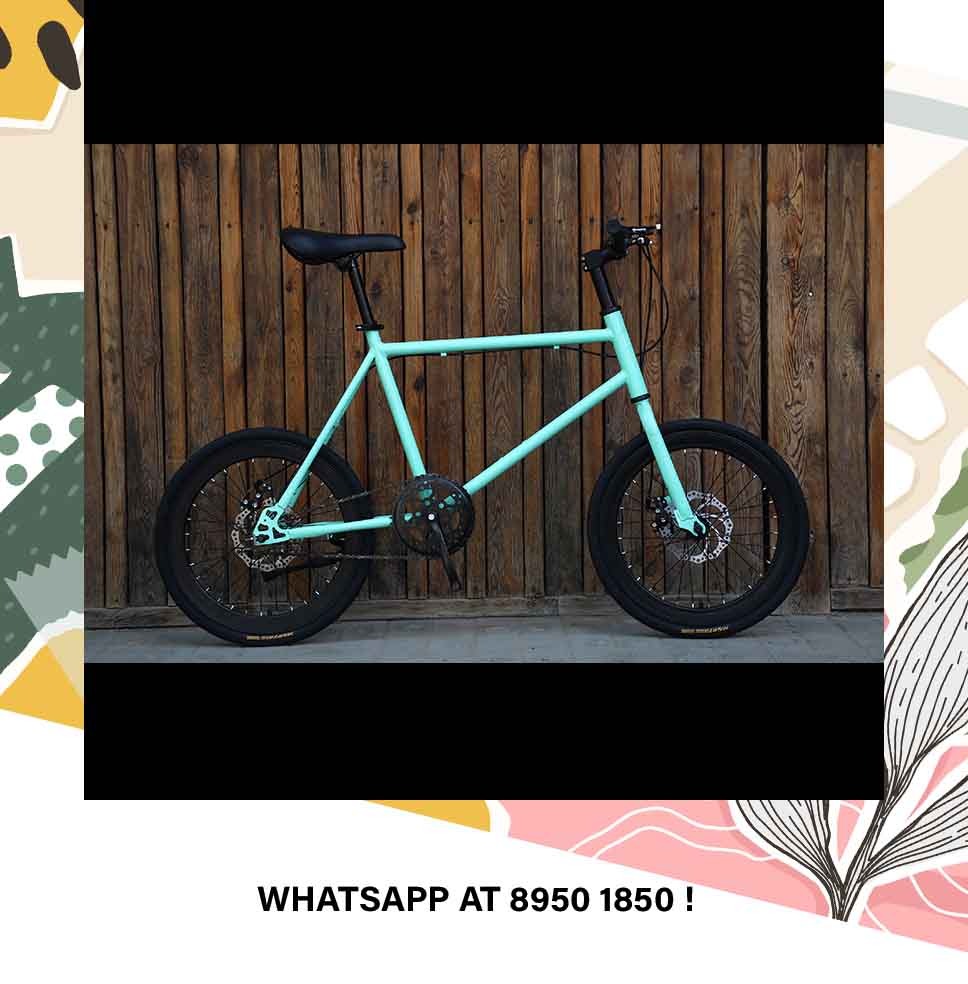 20 Inch 1 Speed MINI VELO [Light Blue] Bicycles Fixie Bike Lightweight ...