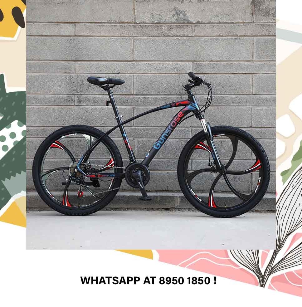 26 inch 21 Speeds [6-Blade] Gunsrose Bike Full Suspension Mountain Bike ...