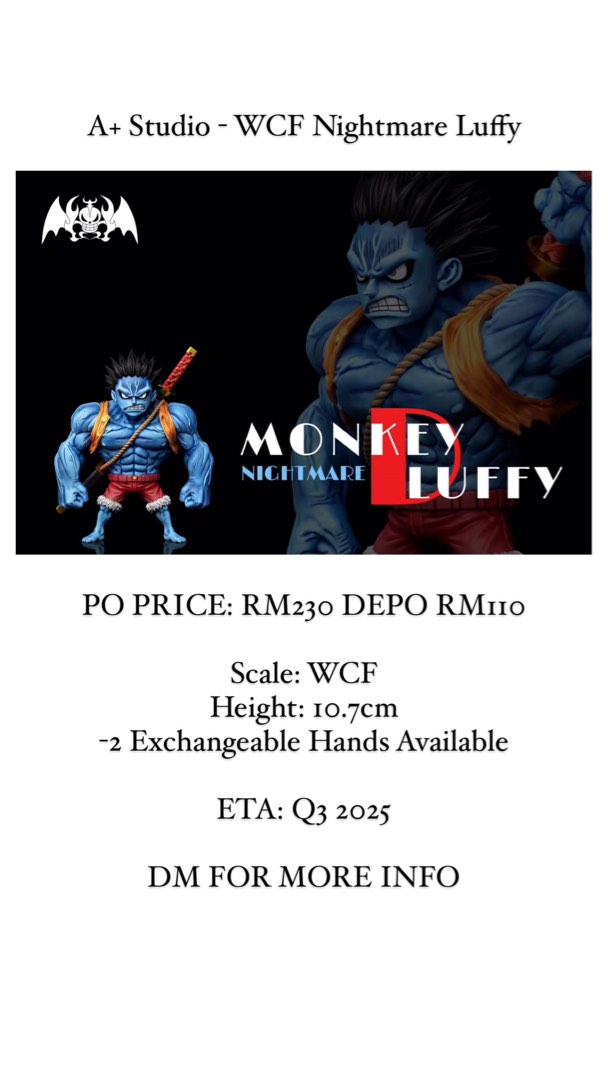 A+ Studio - WCF Nightmare Luffy, Hobbies & Toys, Toys & Games on Carousell