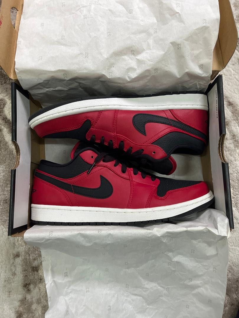 AIR JORDAN 1 LOW GYM RED, Men's Fashion, Footwear, Sneakers on Carousell
