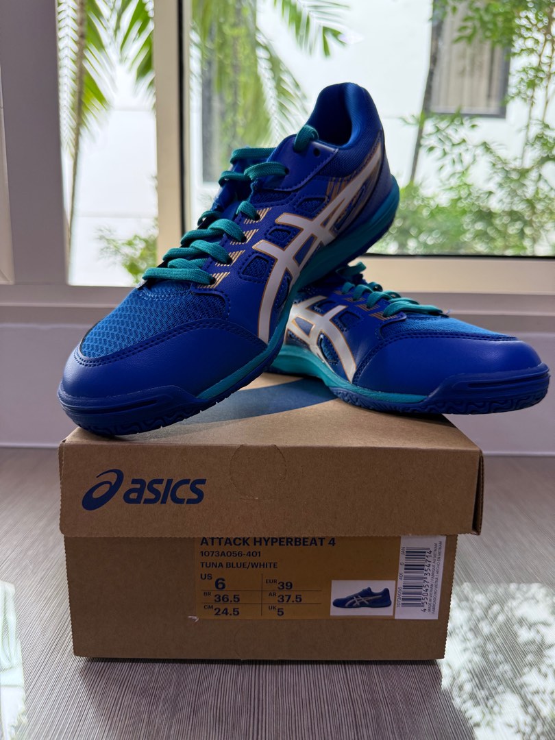 ASICS ATTACK HYPERBEAT 4 Tuna Blue US Size: 6, Sports Equipment, Sports ...