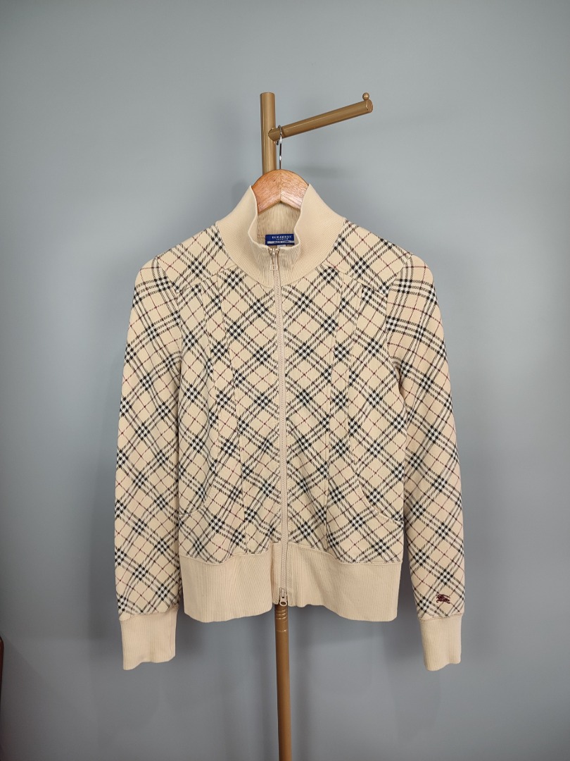 AUTHENTIC BURBERRY IN NOVA CHECK ZIP JACKET, Luxury, Apparel on Carousell