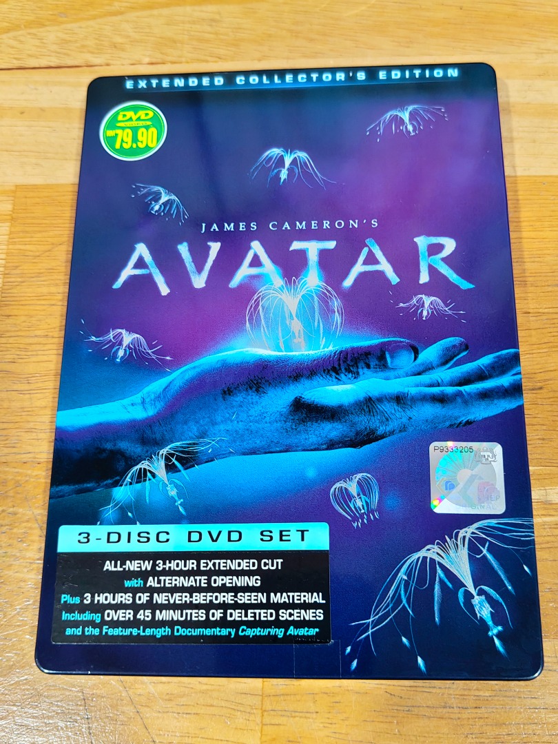 Avatar 2009 Extended Edition Steelbook 3 Disc Special Features DVD ...