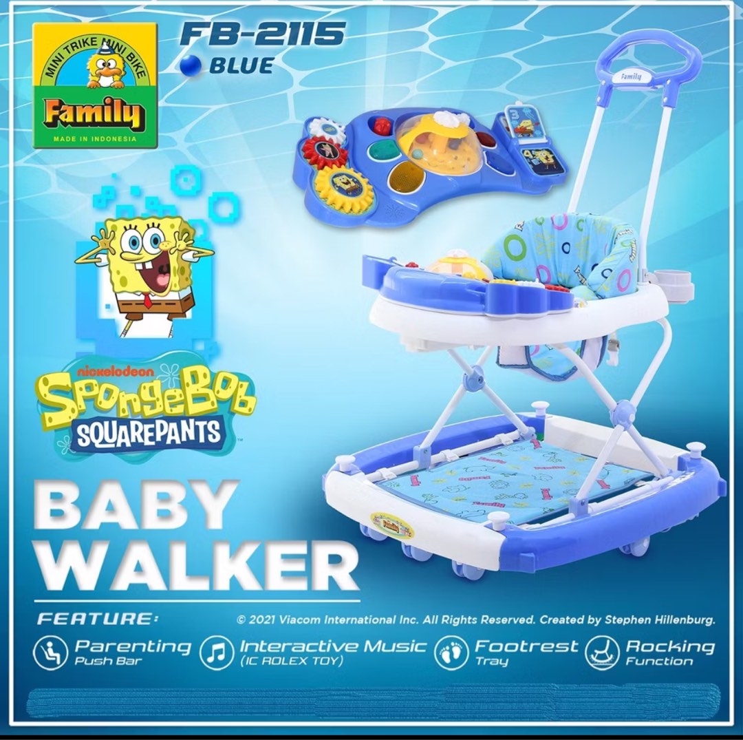 Baby walker family edisi spongebob, Bayi & Anak, Mainan & Baby Walker ...