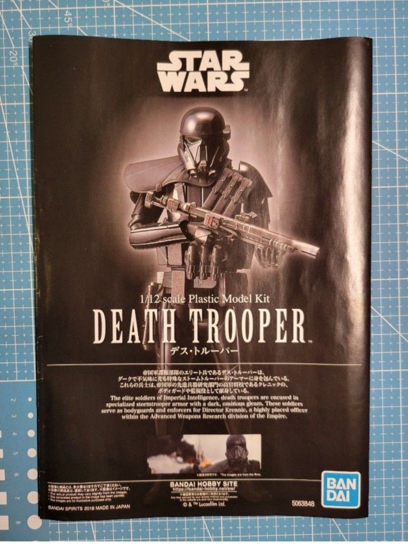 Bandai 1/12 Scale Plastic Model Kits Star Wars Death Trooper, Hobbies ...