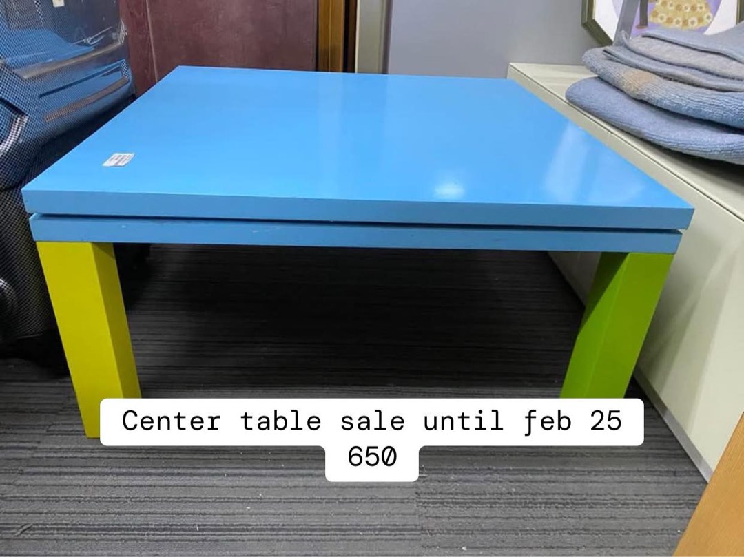 BLUE CENTER TABLE ON SALE, Furniture & Home Living, Furniture, Tables ...