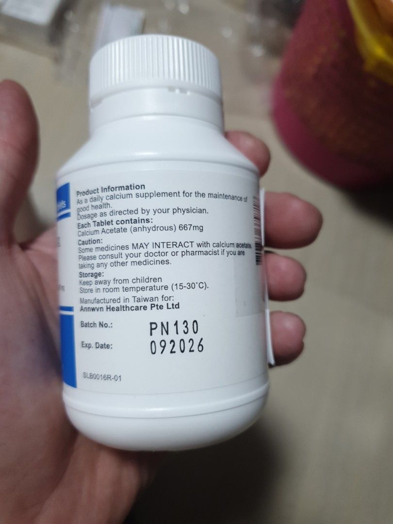 Brand new authentic calcium acetate 100 tablets (Expires 2026), Health ...