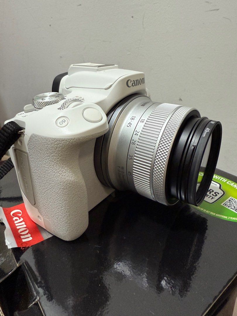 Canon EOS R50 (RF-S18-45mm IS STM)-White, Photography, Cameras on Carousell
