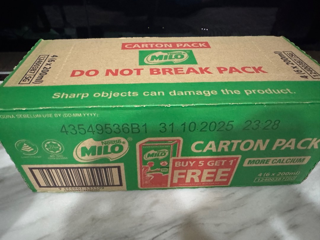 Carton of Milo, Food & Drinks, Beverages on Carousell