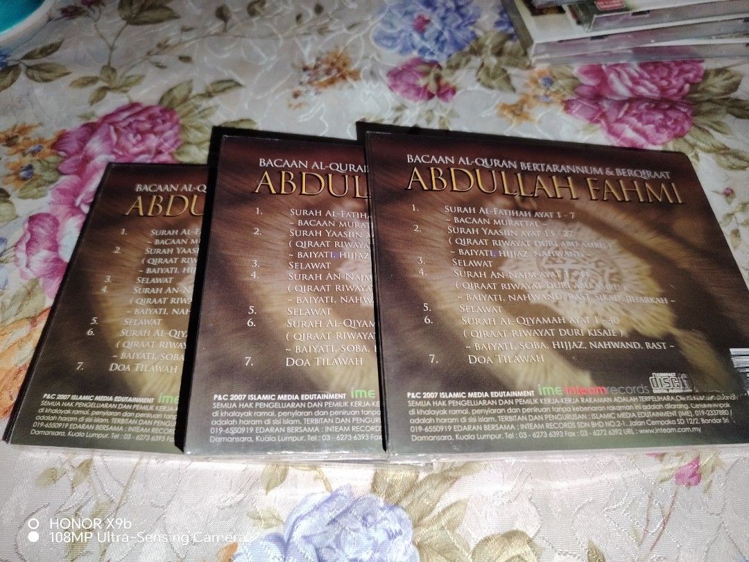CD Baru Abdullah Fahmi - Nur Wahyu (Bacaan Al-Quran) Sealed, Hobbies ...