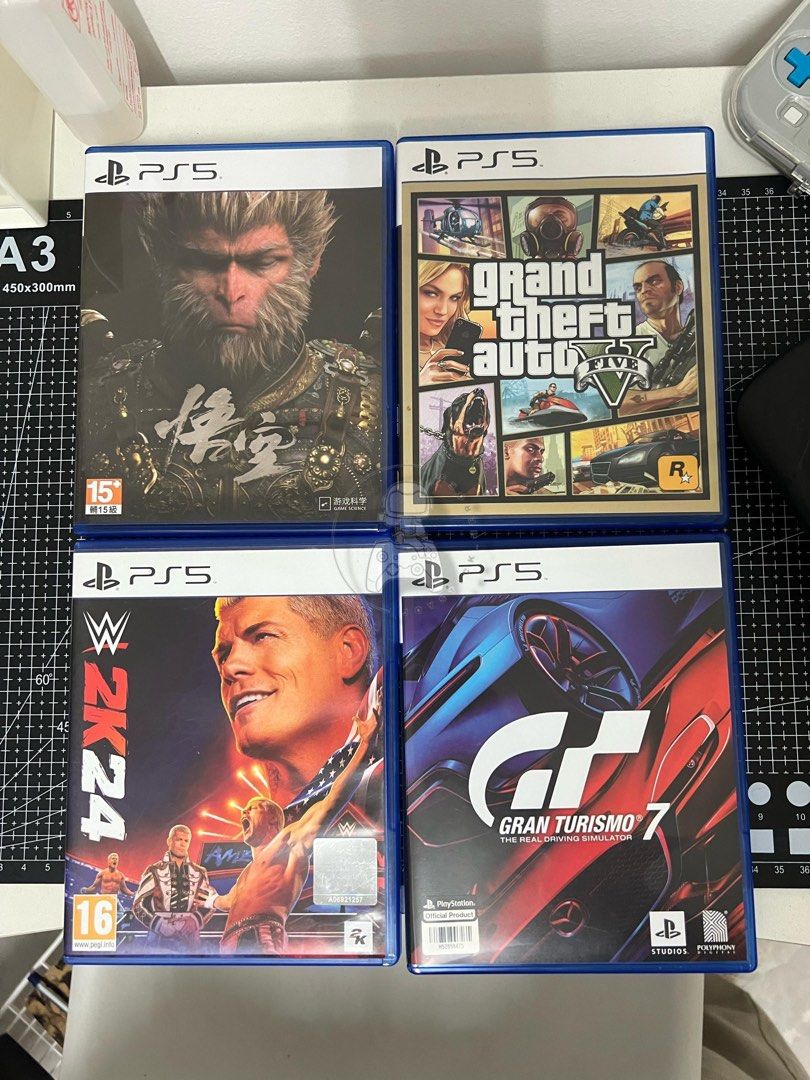 Cd game ps 5 Black myth wukong , WWE 2024, Grand turismo, Gta V, Video ...