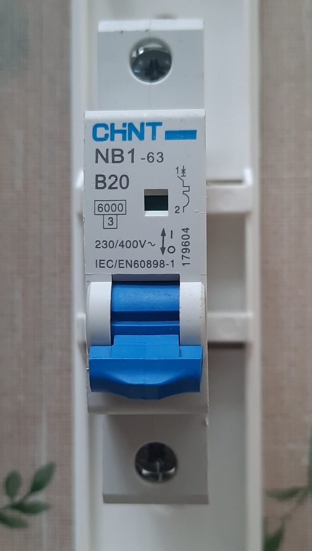 CHINT Miniature Circuit Breaker (MCB) Model NB1-63 B20, TV & Home ...
