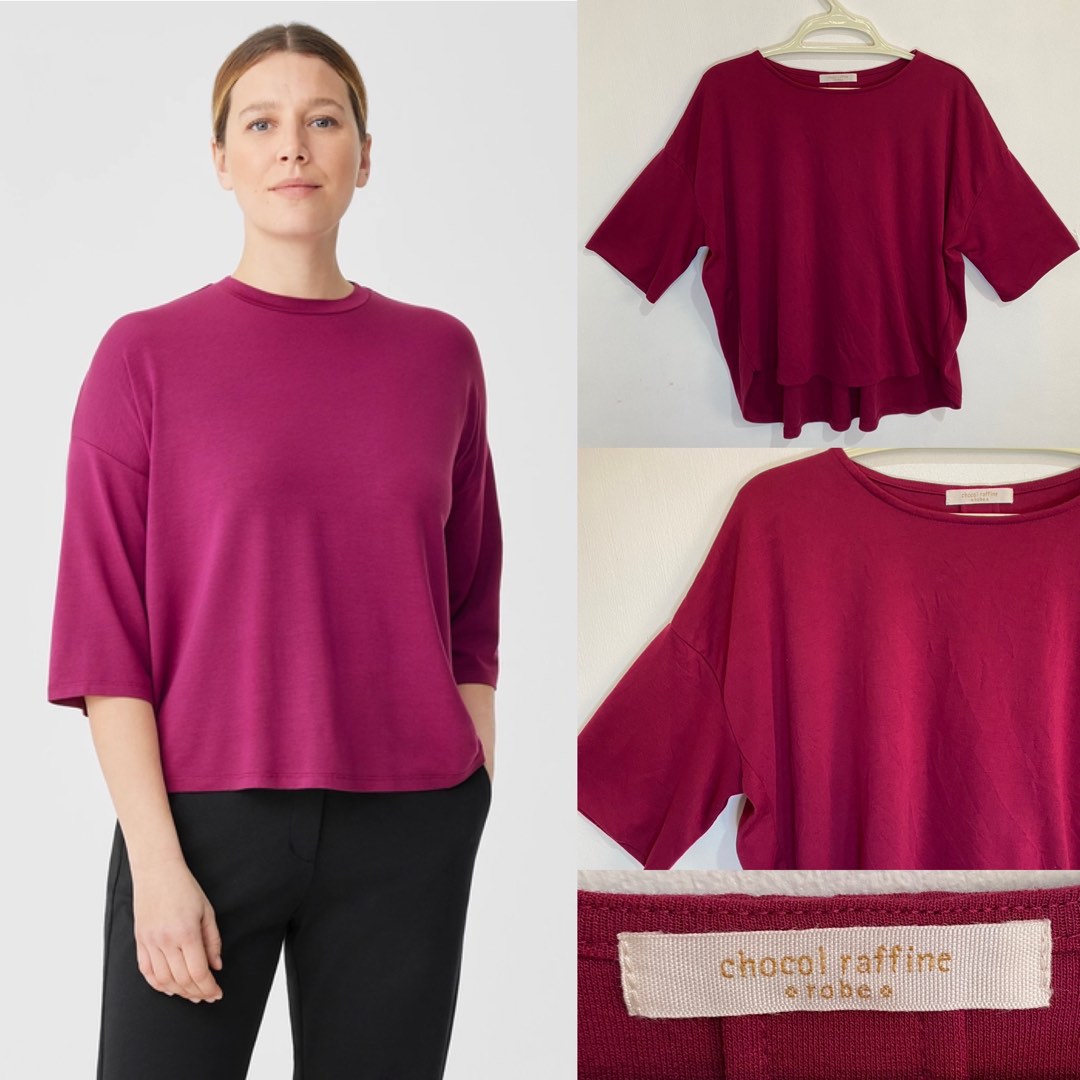 Chocol Raffine Japan Half-Sleeve Blouse, Women's Fashion, Tops, Blouses ...