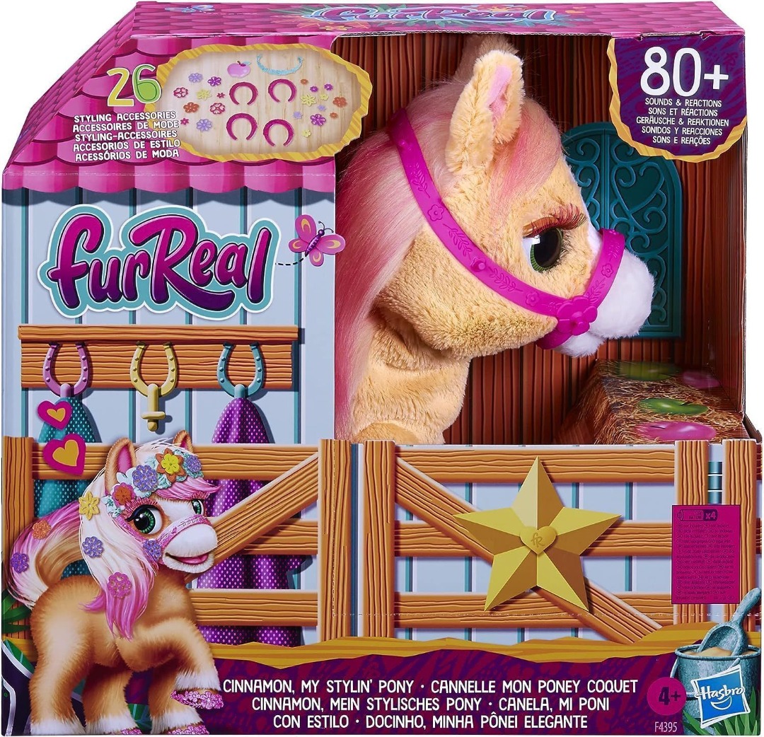 [CLEARANCE] FurReal Stylish Cinnamon Pony Interactive Toy, 14 Inch (35 ...