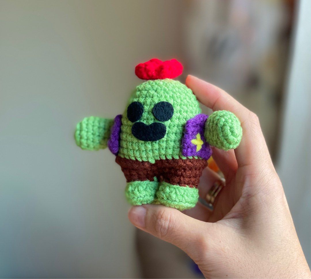 Crochet Spike Brawl Stars, Hobbies & Toys, Stationery & Craft, Handmade ...