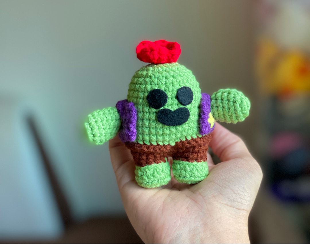 Crochet Spike Brawl Stars, Hobbies & Toys, Stationery & Craft, Handmade ...