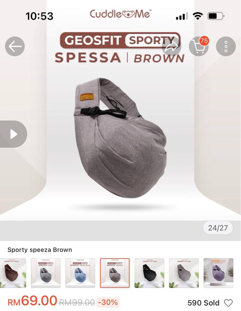 Cuddleme geosfit sporty carier, Babies & Kids, Going Out, Carriers ...