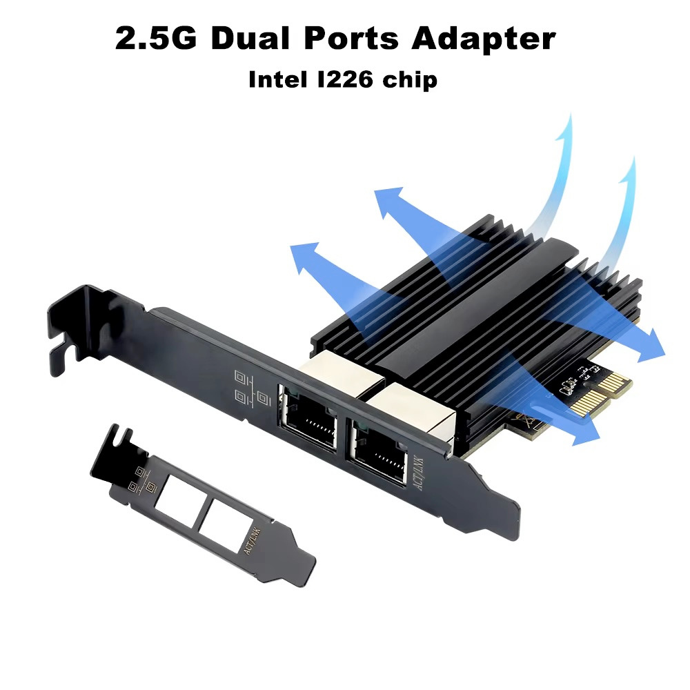Dual 2.5g pcie network adapter Intel I226-V, Computers & Tech, Parts ...