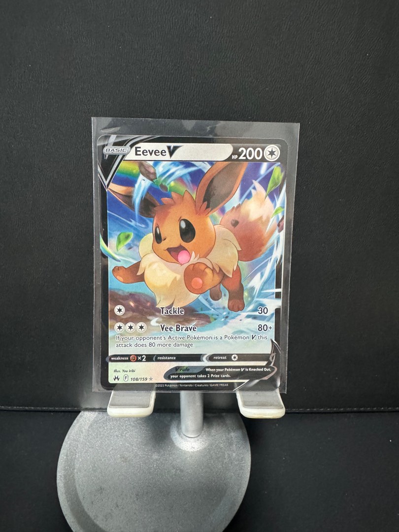 Eevee V #108 Crown Zenith, Hobbies & Toys, Toys & Games on Carousell
