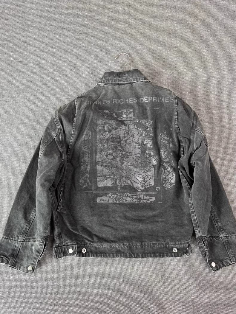 Enfants Riches Deprimes (ERD) Distressed Washed Detroit Jacket Black ...