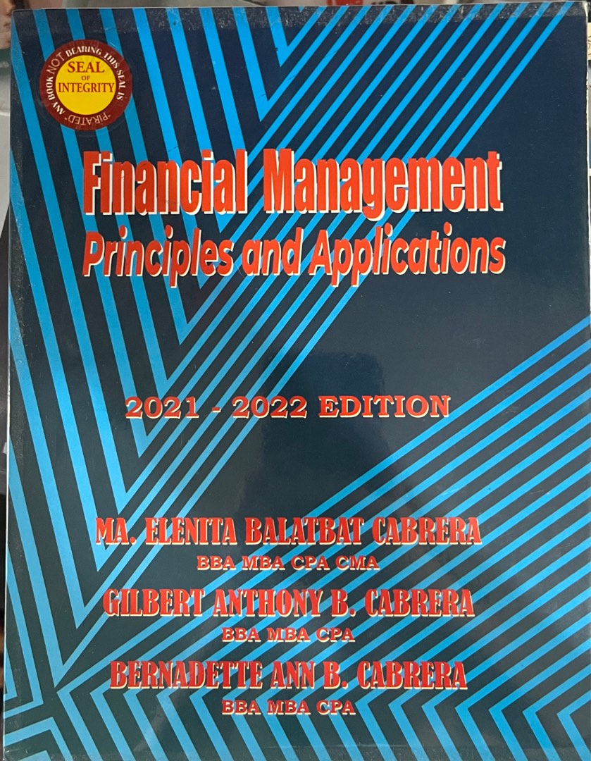 Financial Management (Cabrera, 2022 ed.), Hobbies & Toys, Books ...
