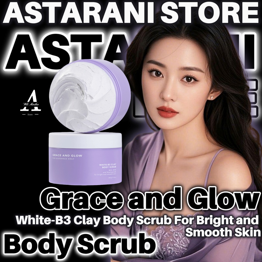 Grace and Glow White-B3 Clay Body Scrub For Bright and Smooth Skin ...