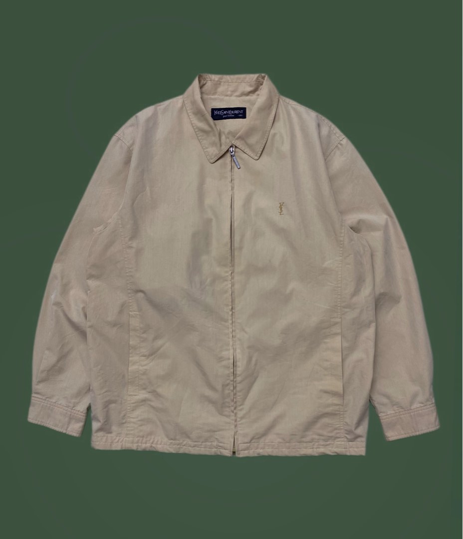 GRAILS ️VINTAGE TAN YSL POUR HOMME HARRINGTON JACKET, Men's Fashion ...