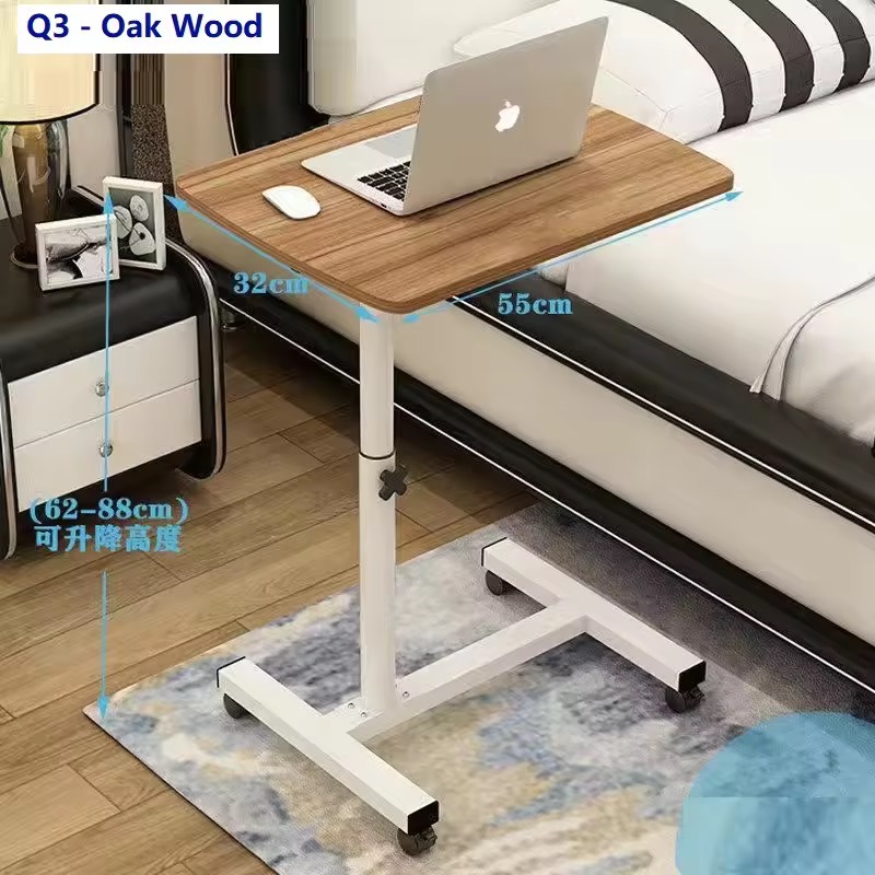 Height Adjustable Bedside Table | Multifunctional Rotatable Foldable Bedroom Side Laptop Table ...