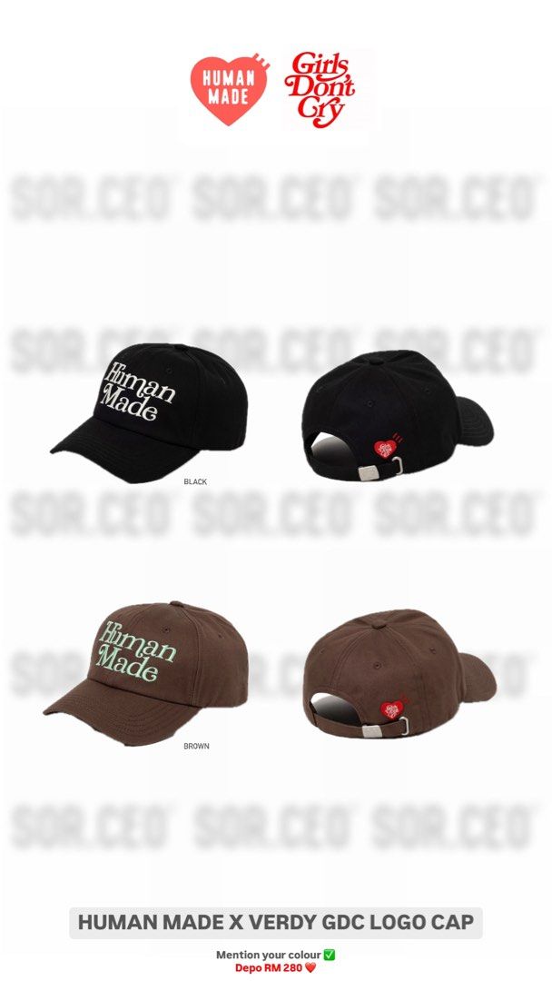 Human Made X Verdy Girls Dont Cry Cap, Men's Fashion, Watches ...