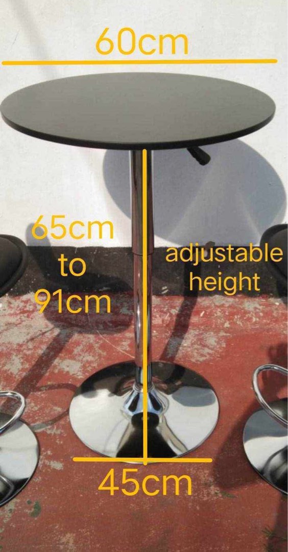 hydrolic table/ bar table 60cm, Furniture & Home Living, Furniture ...