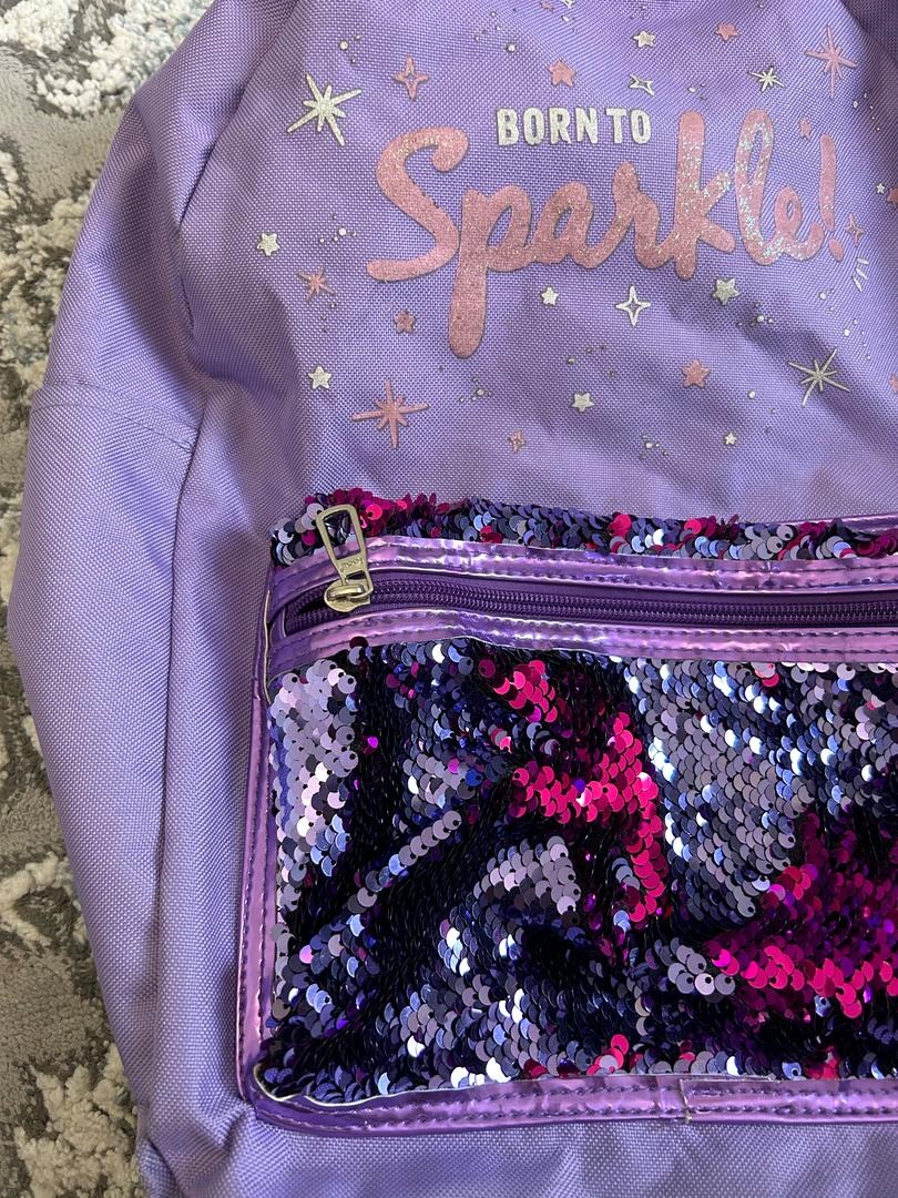 ICON "Born to Sparkle" Purple Backpack for Kids, Women's Fashion, Bags ...