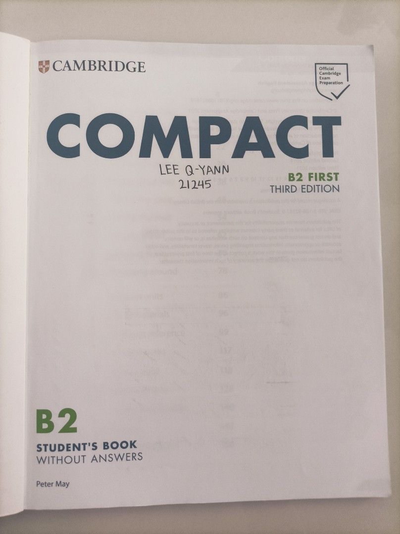 IGCSE Cambridge Compact B2 Student's Book 3rd Edition, Hobbies & Toys, Books & Magazines ...